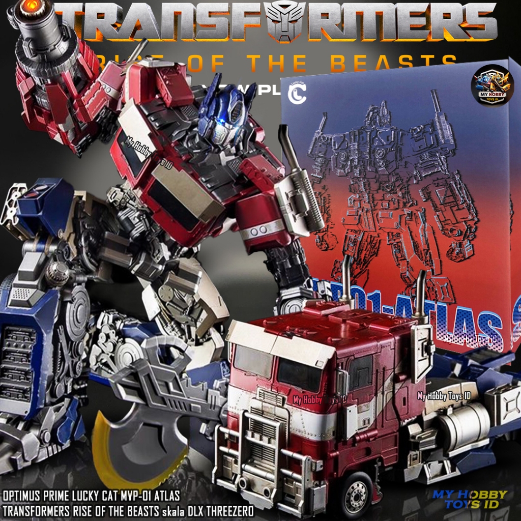 Jual Figure Robot Optimus Prime Transformers Rise Of The Beast Scale DLX Threezero Size 28Cm LED ...