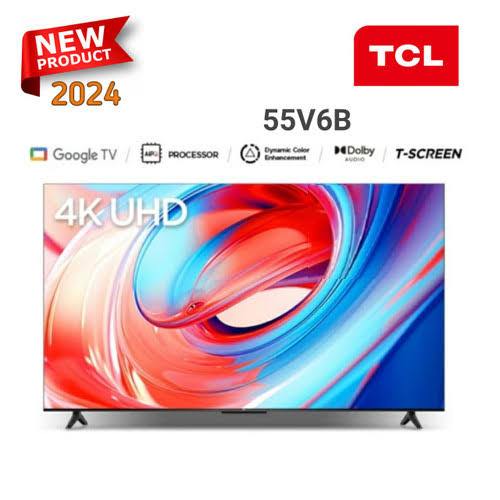 Jual [4K Google TV] TCL 55 Inch V6B Smart UHD T-Screen Dolby Audio HDR10 AiPQ Processor Dynamic ...