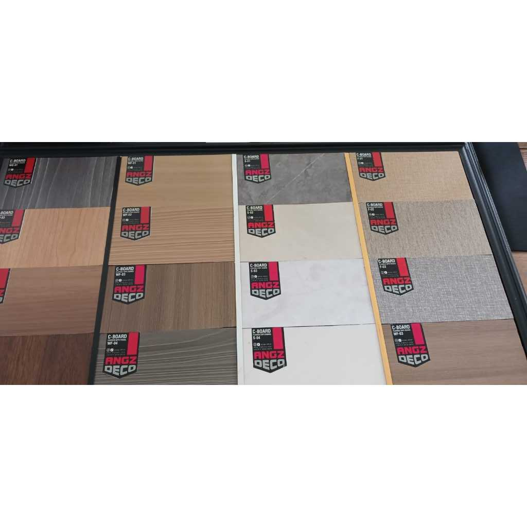 Jual Sample Wall panel C board set 16 motif dan list 3 warna Lapisan ...