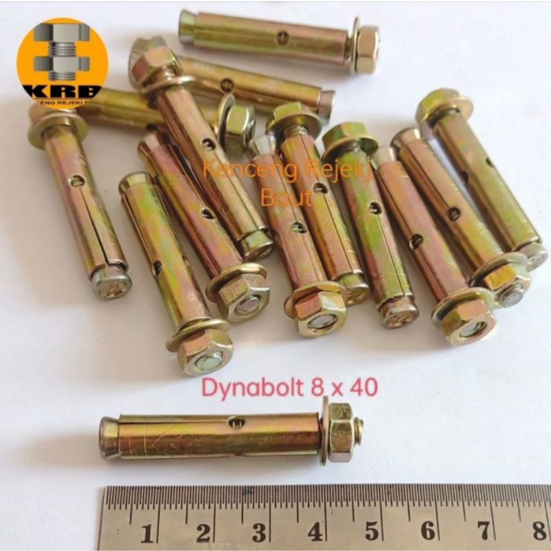 Jual Dynabolt 8x40 Wowo / Dinabolt / Baut beton / Anchor Bolt Kunci 10 ...