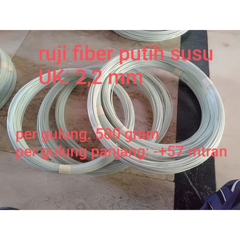 Jual ruji fiber putih susu. UK: 2,2 mm. 500 gram | Shopee Indonesia