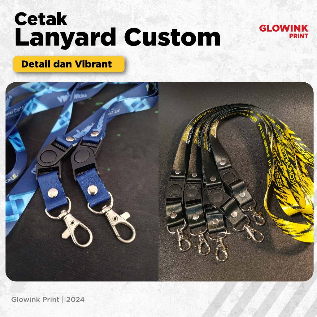 Jual Tali Lanyard ID Card, Tali Name Tag, Custom | Shopee Indonesia