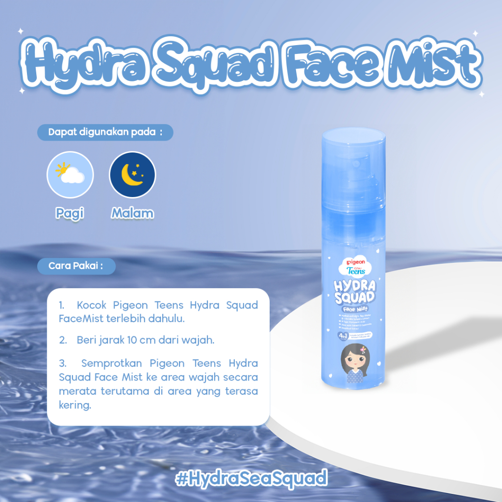 Jual PIGEON TEENS HYDRA SQUAD FACE MIST 50ML | Shopee Indonesia