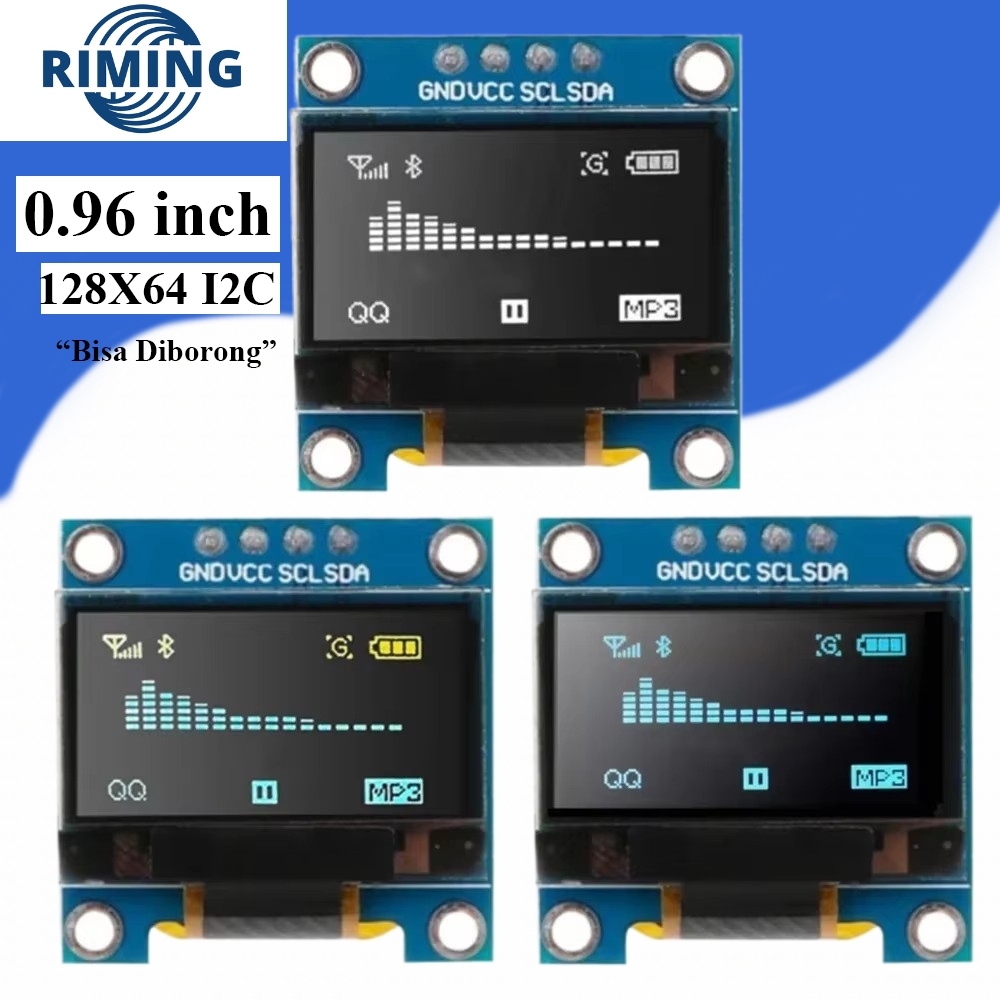 Jual 0.96 inch oled IIC Serial White OLED Display Module 128X64 I2C SSD1306 12864 LCD Screen ...