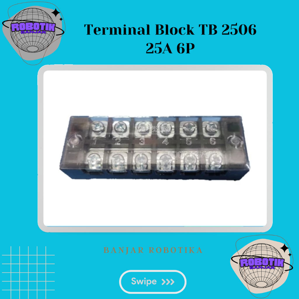 Jual Terminal Block TB 2506 25A 6P TB2506 | Shopee Indonesia