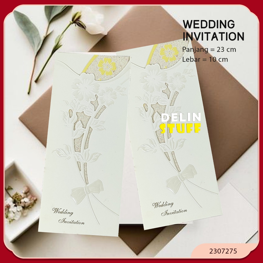 Jual Undangan Pernikahan Wedding Invitation Cover Undangan Motif Bunga ...