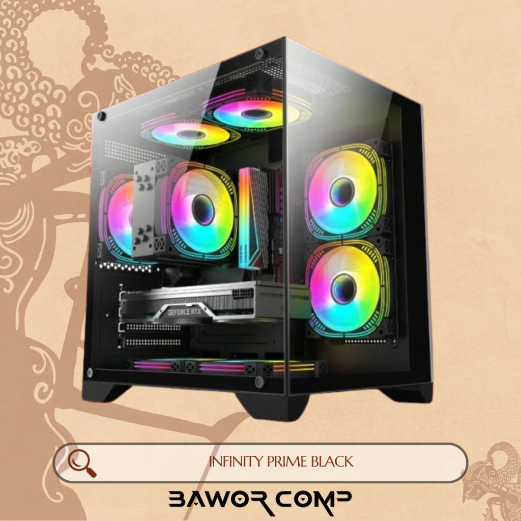 Jual Infinity Prime Black Inc 3 Fan RGB - Casing PC mATX | Case CPU ...