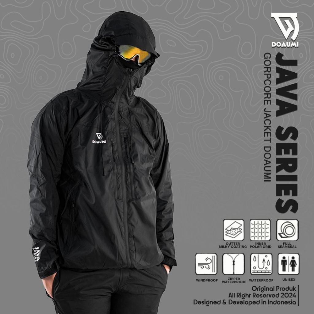 Jual JAKET GUNUNG WATERPROOF DOAUMI JAVA GORPCORE JAKET HIKING GORP ...