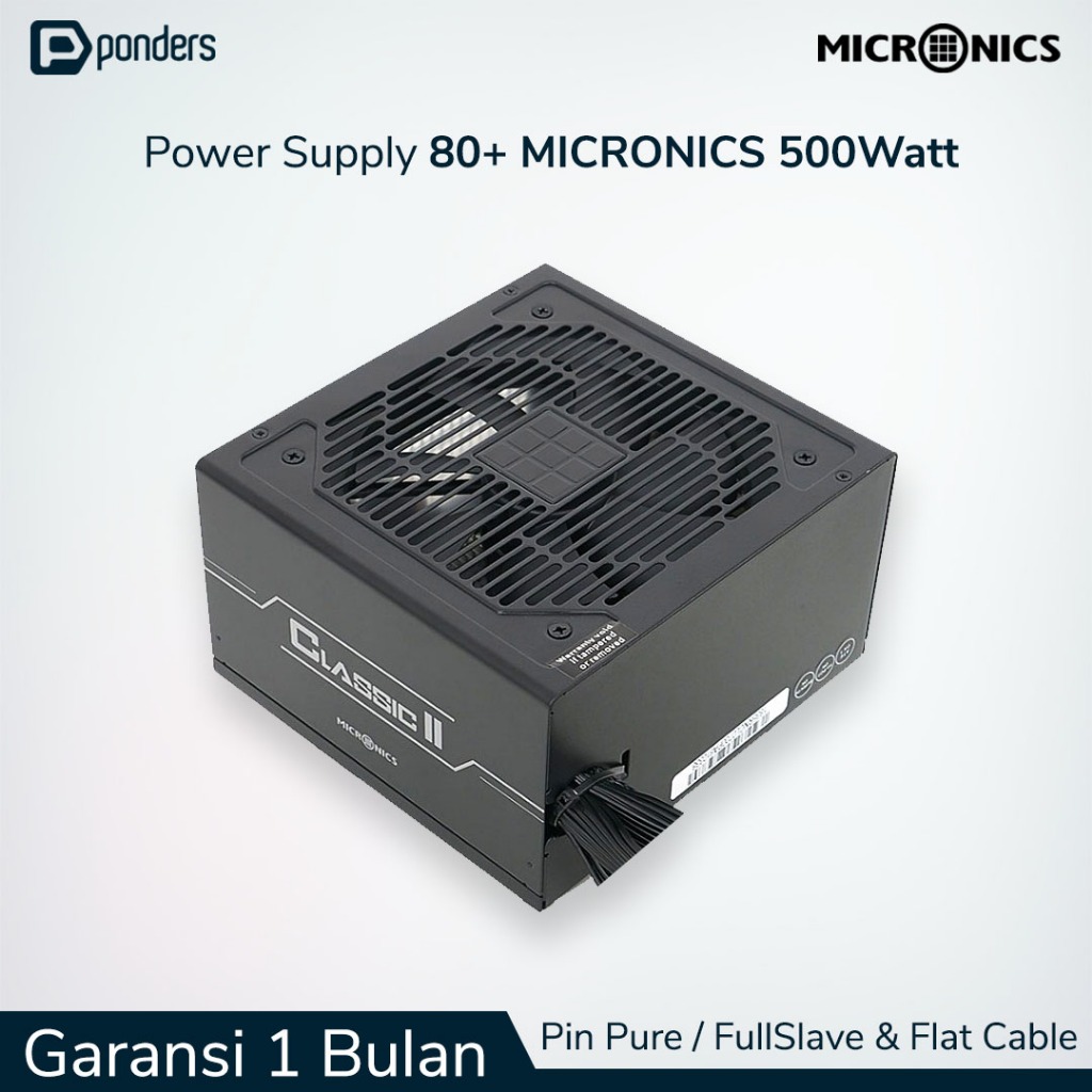 Jual PSU 500 Watt 80+ / PowerSupply 500Watt 80+ Merk Micronics Pin Pure ...