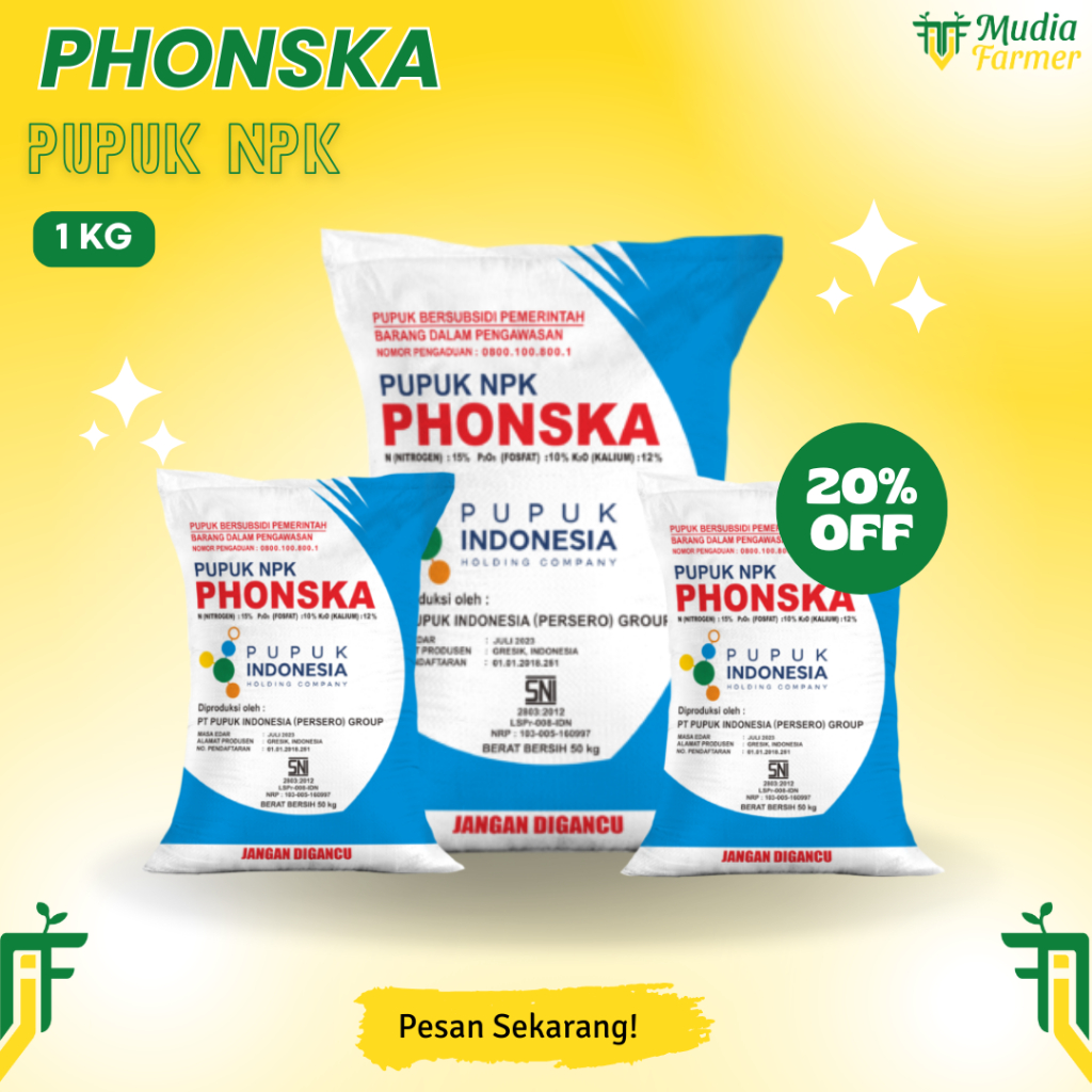 Jual PUPUK NPK PHONSKA 1 KG REPACK - PILIHAN PETANI UNTUK PANEN ...
