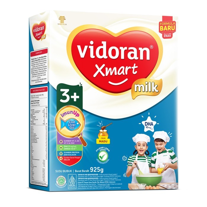 Jual Vidoran Xmart 3+ 925gr Susu Pertumbuhan Anak 3-5 Tahun | Shopee Indonesia