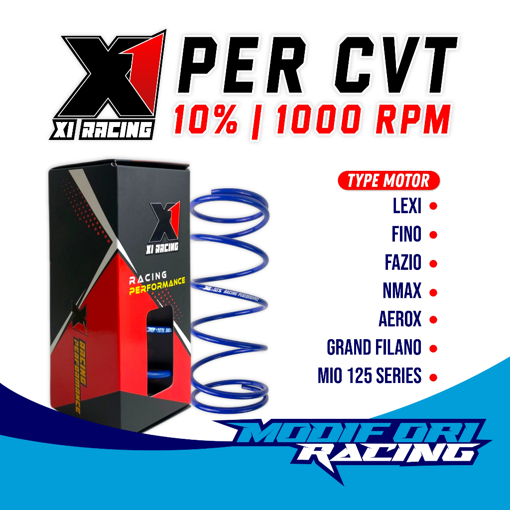 Jual PER CVT 1000 RPM X1 RACING - YAMAHA NMAX AEROX LEXI FAZIO FILANO ...