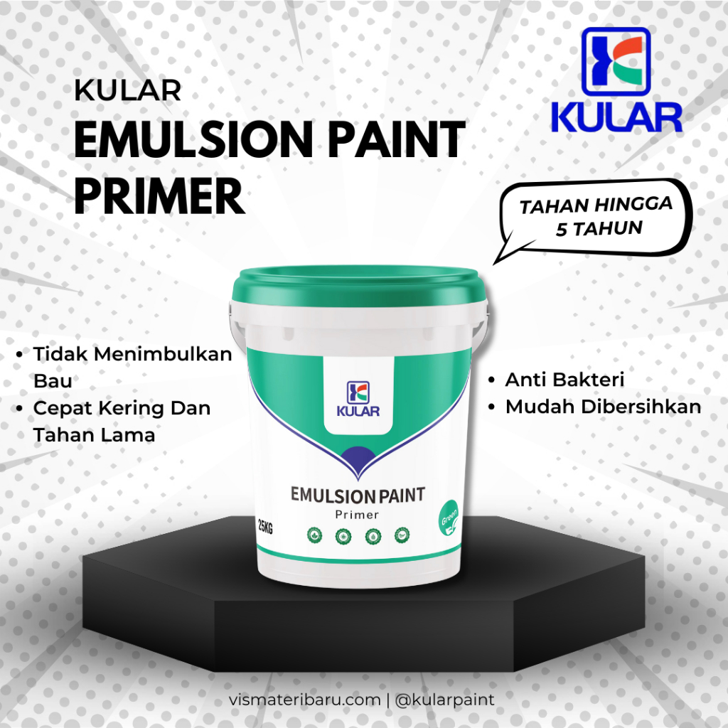 Jual KULAR Paint - CAT TEMBOK PRIMER 25KG (WHITE) | Shopee Indonesia