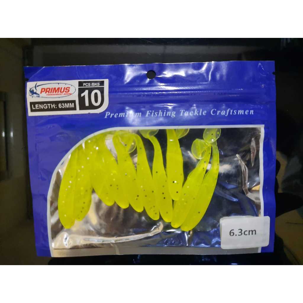 Jual Softlure Soft Lure Umpan Pancing Primus 6,3 cm Silicon T tail Per ...