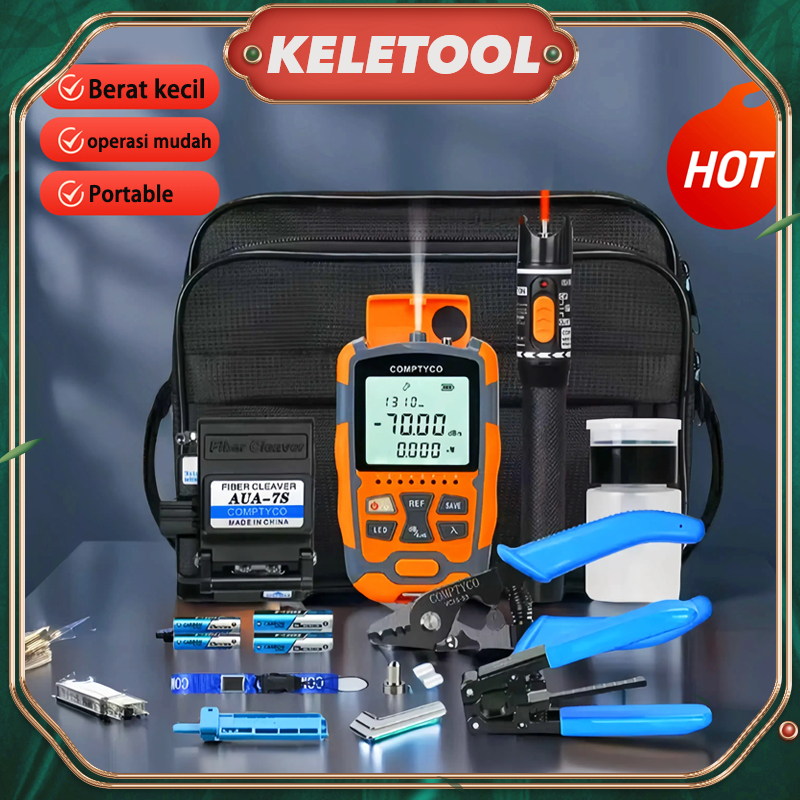 Jual AUA-7S Alat Serat connector fiber optik toolkit set ftth kit kabel ...