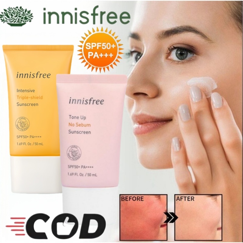 Jual 【COD ORI】Innisfree Intensive Triple Shield Sunscreen SPF50+ PA++++ 50ml Memutihkan Dan ...