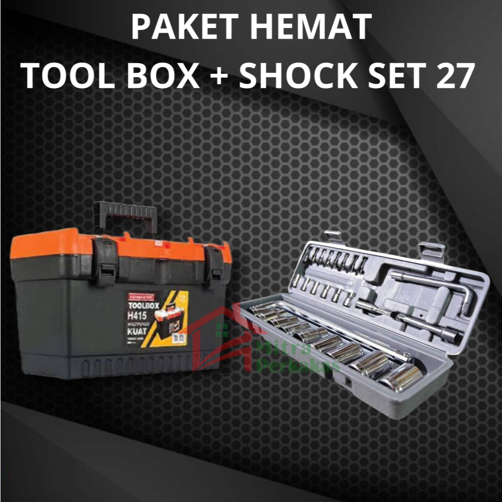 Jual KENMASTER Tool Box Kotak Penyimpanan Perkakas Toolbox Besar H415 Box Kunci Tempat Kunci ...