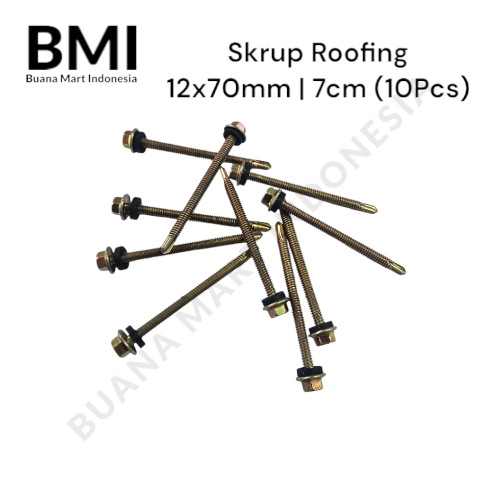 Jual Skrup Roofing 12x70mm | SKRUP | Baut Roofing 7CM | Sekrup Baja ...