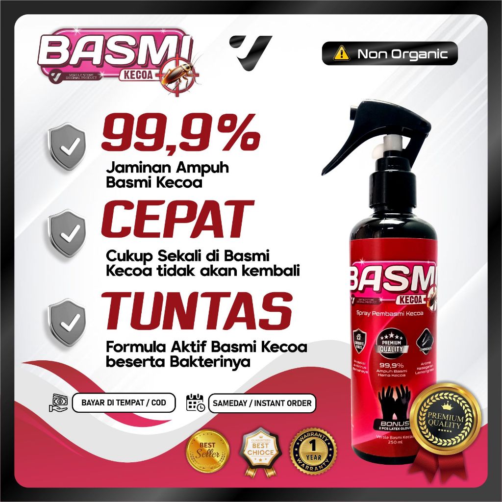 Jual BASMI KECOA Pembasmi Kecoa, Bakteri dan Virus Premium Original by ...