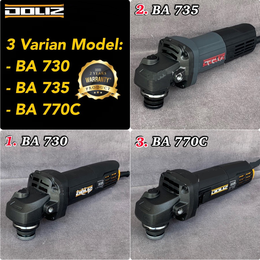 Jual Mesin Gerinda Tangan 4" Doliz / Angle Grinder 4" Doliz BA730 BA ...
