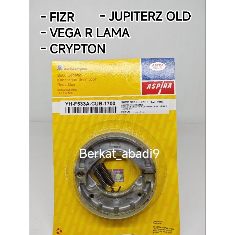 Jual [ Asli Aspira ] Kampas Pack Pak Prodo Rem Belakang Fizr / Vega r old / crypton / sigma ...