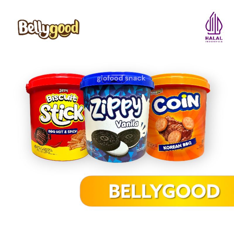 Jual BELLYGOOD ZIPPY Biscuit Stick - Coin Korean BBQ - Zippy Vanila ...
