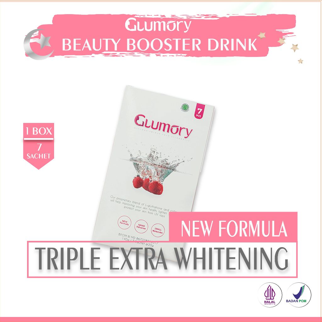 Jual (Isi 7 Sachet) GLUMORY BEAUTY BOOSTER DRINK - Minuman Collagen ...