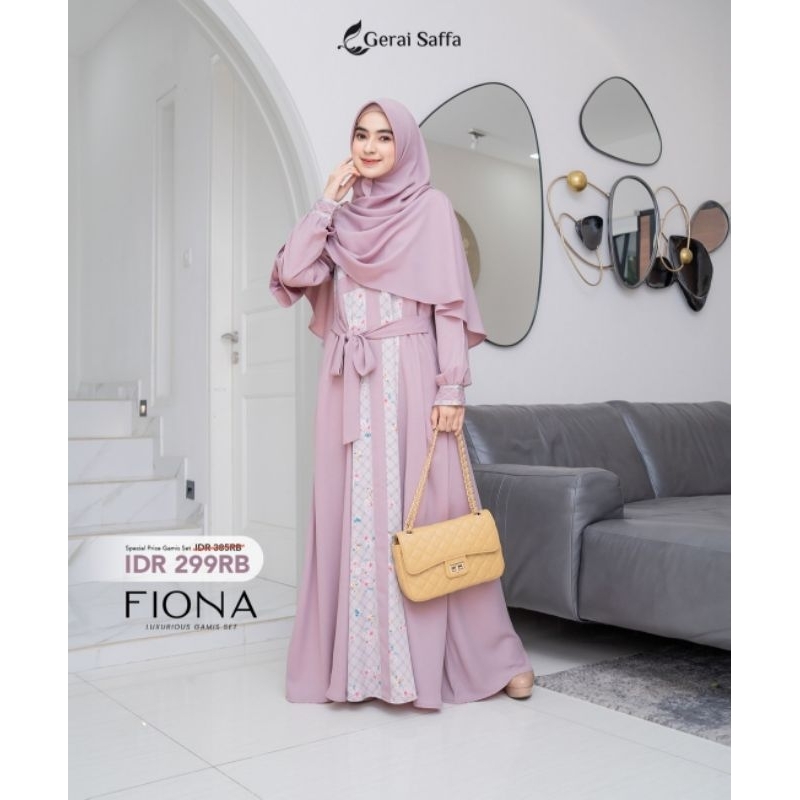 Jual GAMIS GERAI SAFFA FIONA PURPLE SIZE M ORIGINAL satu SET bersama ...