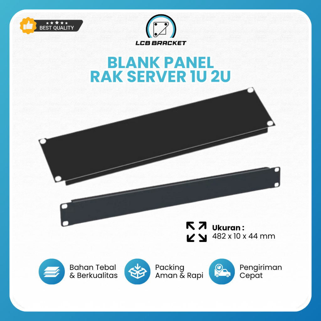 Jual Blank Panel Rak Server 1U 2U Sekat Pembatas Komponen Penutup ...