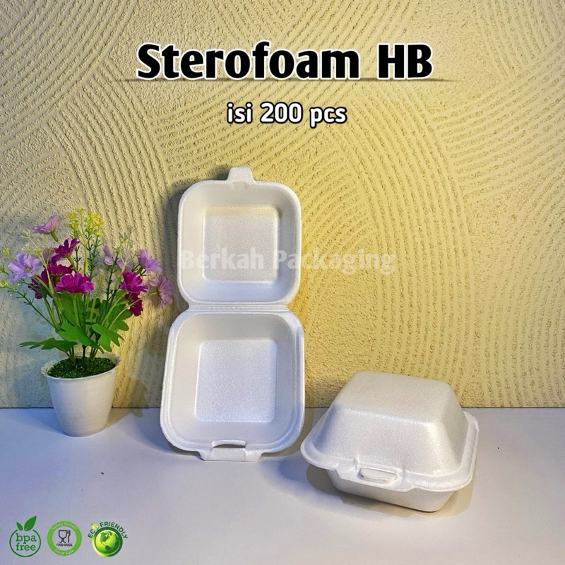 Jual (200pcs) Sterofoam Burger | Foam HB Merk Kcs | Shopee Indonesia