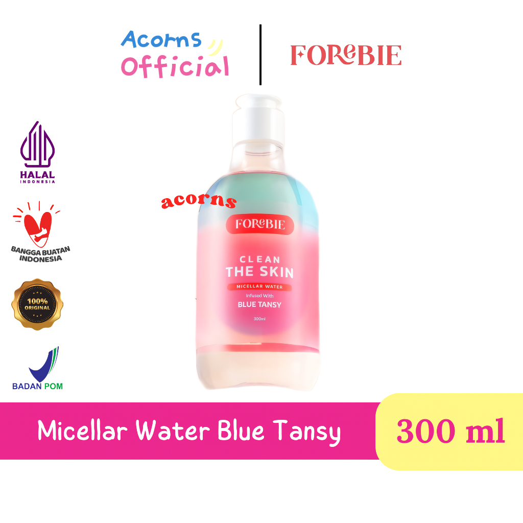 Jual Forebie Clean the Skin Micellar Water Infused Blue Tansy | Shopee ...