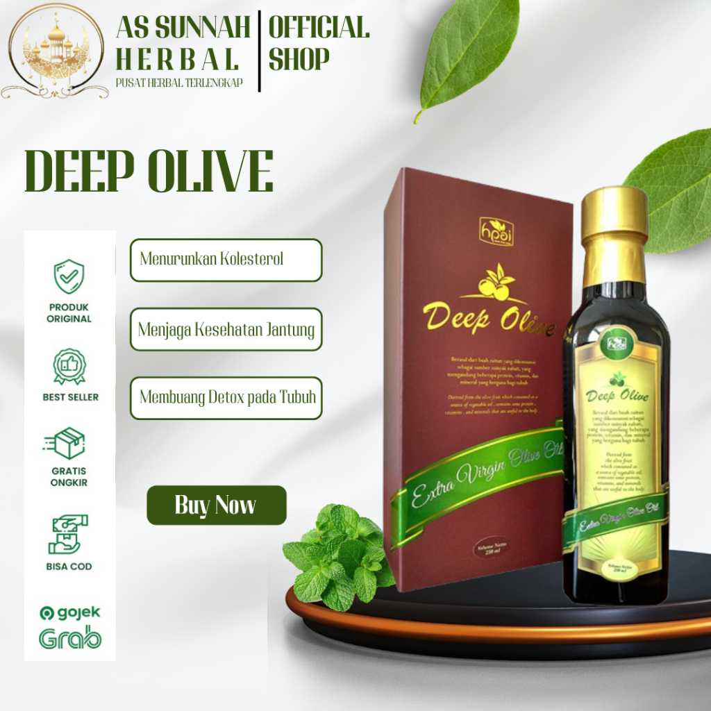 Jual Minyak Zaitun Deep Olive | DEEP OLIVE OIL HNI HPAI |250Ml Original ...