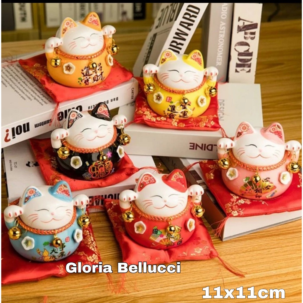 Jual pajangan maneki neko lucky cat japan patung kucing hoki bawa ...