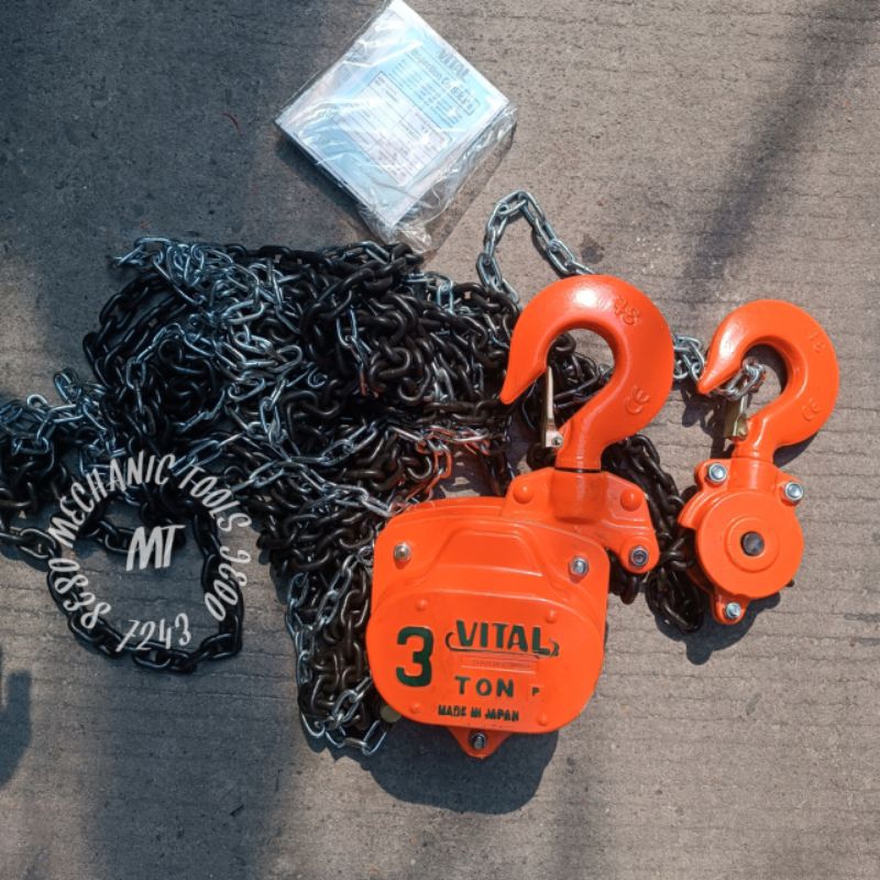 Jual Takel chain block Vital 3 Ton 3 Meter katrol manual 3 Ton X 3 ...