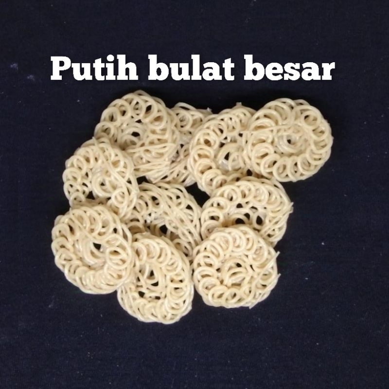 Jual kerupuk rantai putih bulat besar mentah 1kg /krecek krupuk bandung ...