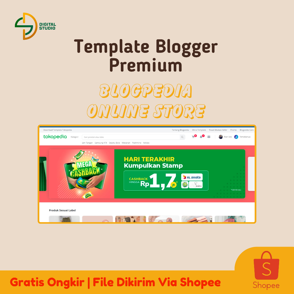 Jual Template Blogger Blogpedia - Online Store Premium | Shopee Indonesia