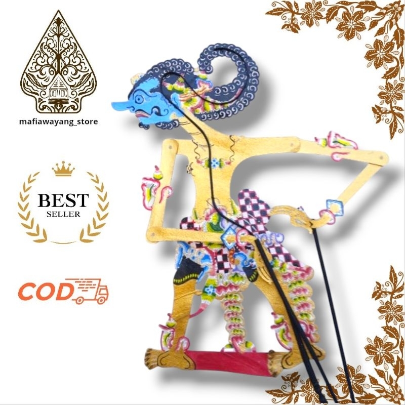 Jual Wayang Kulit Sapi ASLI Ontoseno Antasena Alusan Ukuran Standar Dalang | Shopee Indonesia