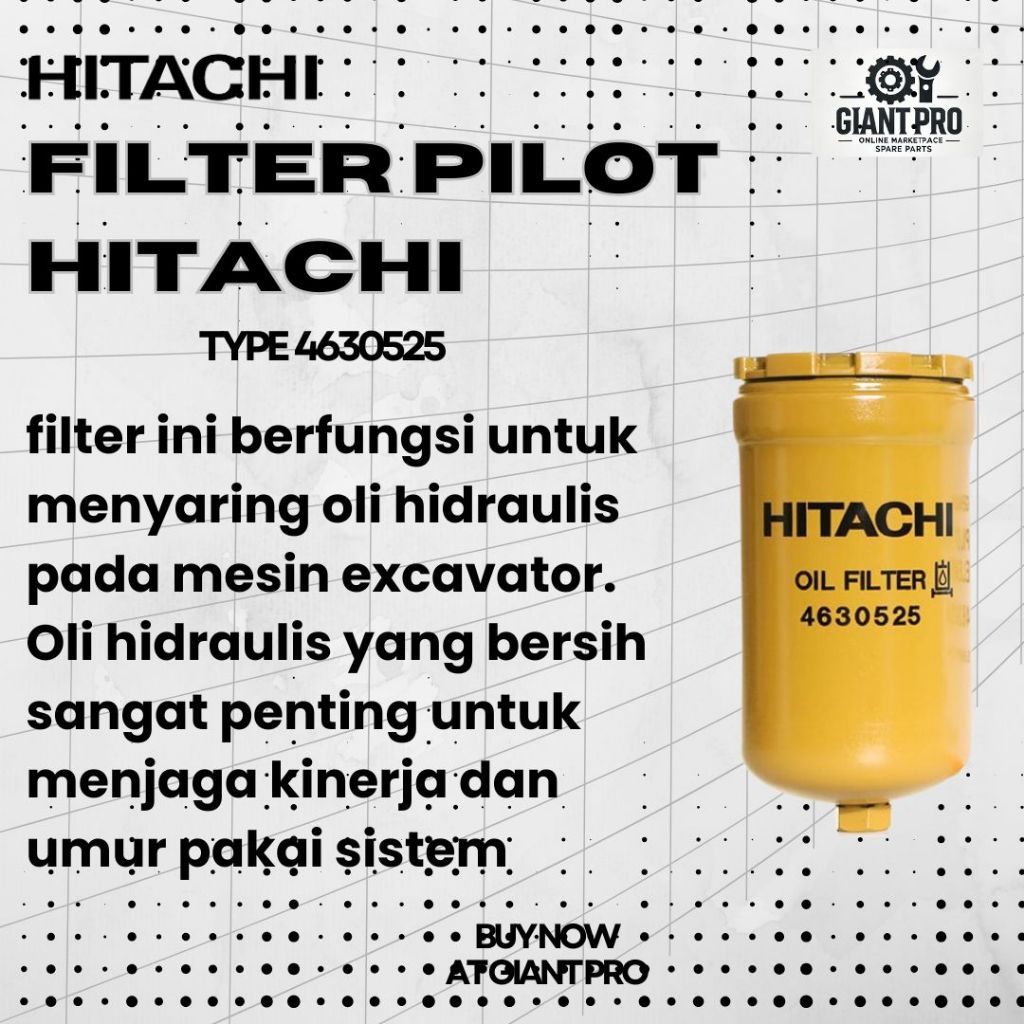 Jual GIANT PRO Filter pilot hitachi 4630525 // hydraulic oli zaxis oil filter | Shopee Indonesia