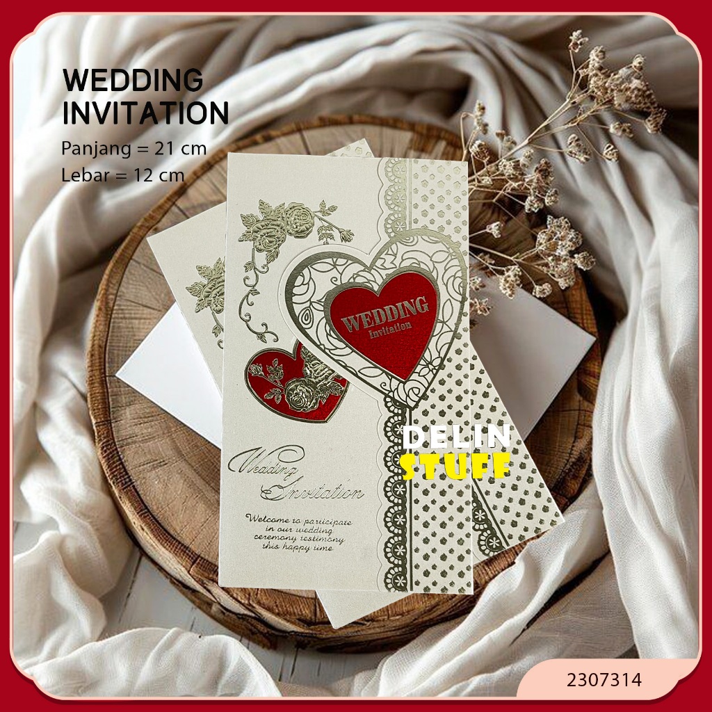 Jual Undangan Pernikahan Wedding Invitation Motif Love Cover Undangan ...