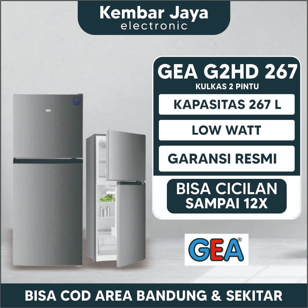 Jual KULKAS GEA 2 PINTU G2HD 267 GARANSI RESMI | Shopee Indonesia