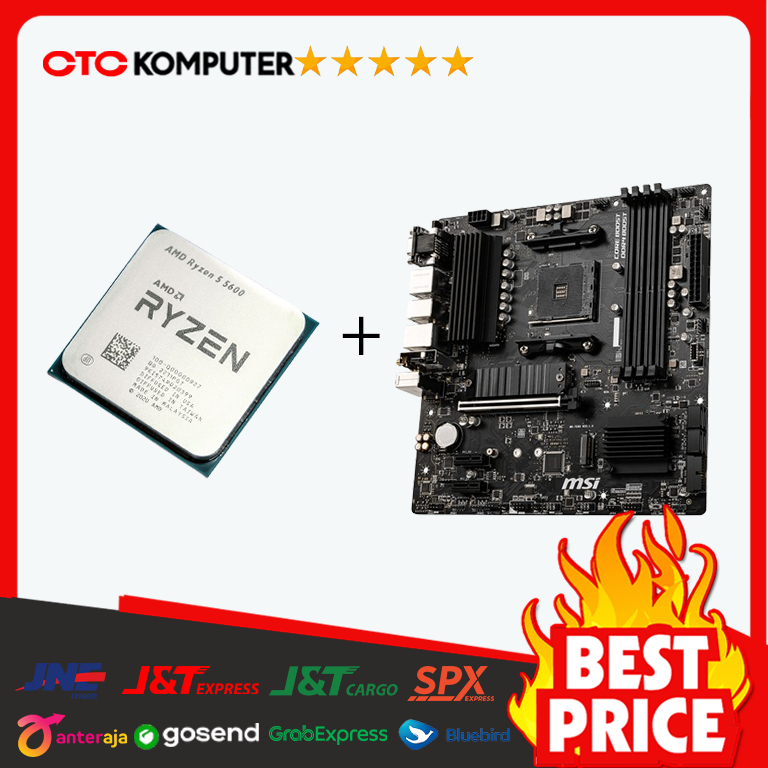 Jual PROCESSOR RYZEN 5 5600 TRAY + MOTHERBOARD MSI B550M PRO VDH WIFI ...