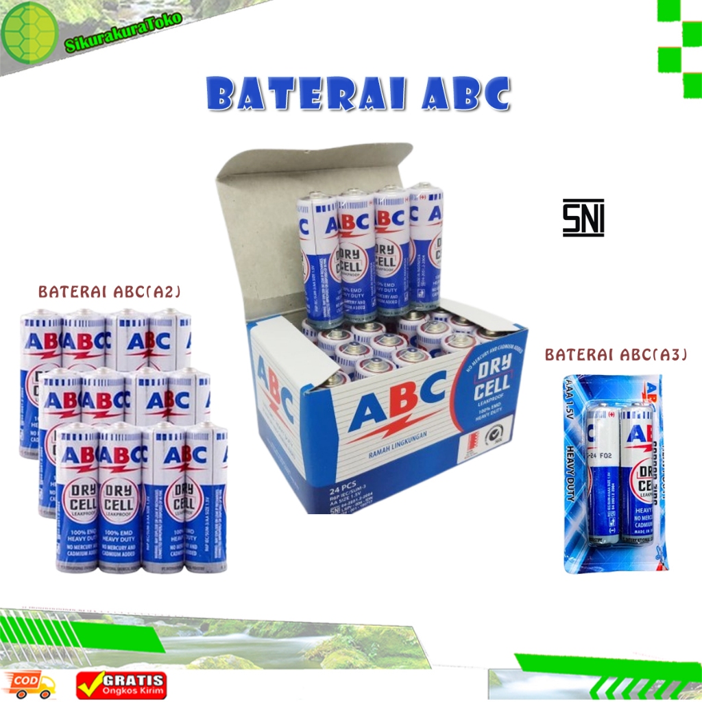 Jual (skr) Baterai Batre Battery ABC Kecil AAA AA A3 A2 A 3 2 1.5V ecer ...