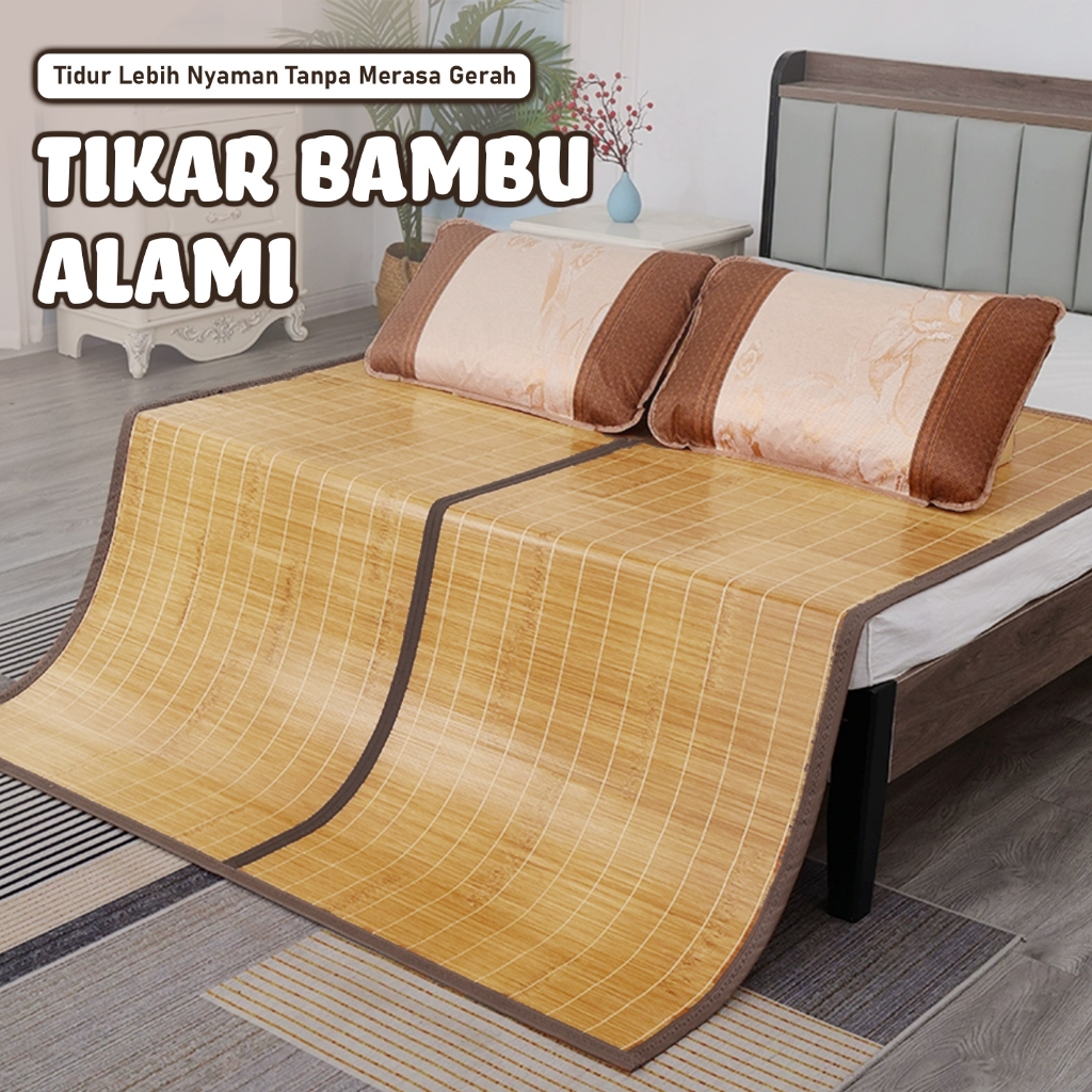 Jual NEW!!! Tikar Alas Duduk Alas Kasur Bambu Tikar Pendingin Badan ...