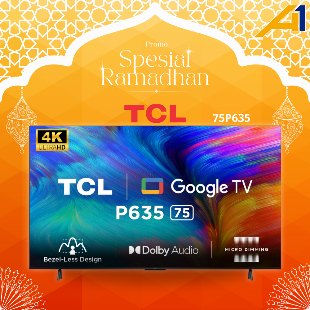 Jual TCL LED TV 75P635 / 75 P635 Smart Google TV 4K Dolby Audio 75 Inch | Shopee Indonesia