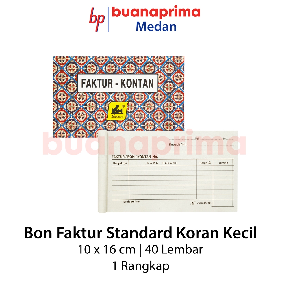 Jual Bon Faktur KORAN STANDARD KECIL 1 PLY Eceran Original Buku Nota ...