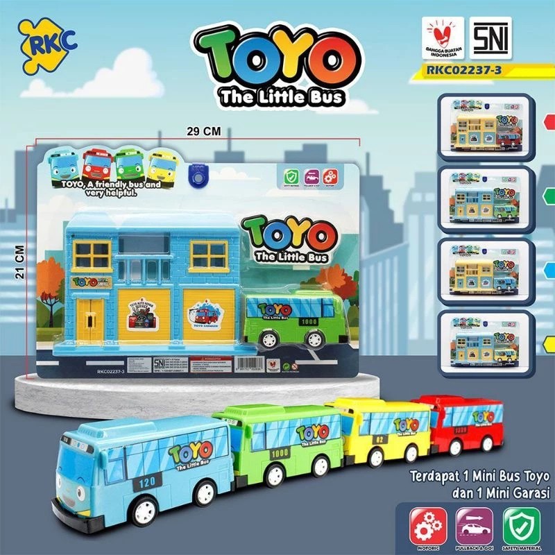 Jual RKC Toyo The Little Bus Mini Mainan Anak Kendaraan Bus Tayo Bis ...