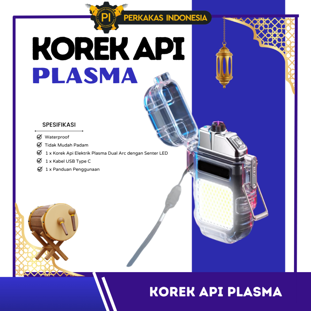 Jual Korek Api Plasma Elektrik 2 in 1 Lampu LED Senter Pematik Api Lampu Usb Korek Api Elektrik ...