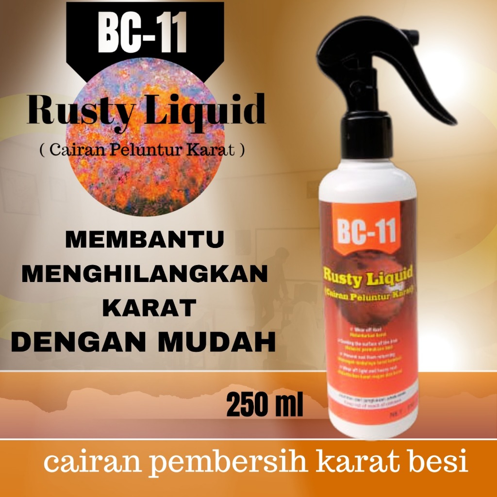 Jual BC-11 Rusty Liquid Cairan Pembersih Penghilang Karat Besi Stainless Steel Mesin Motor Mobil ...