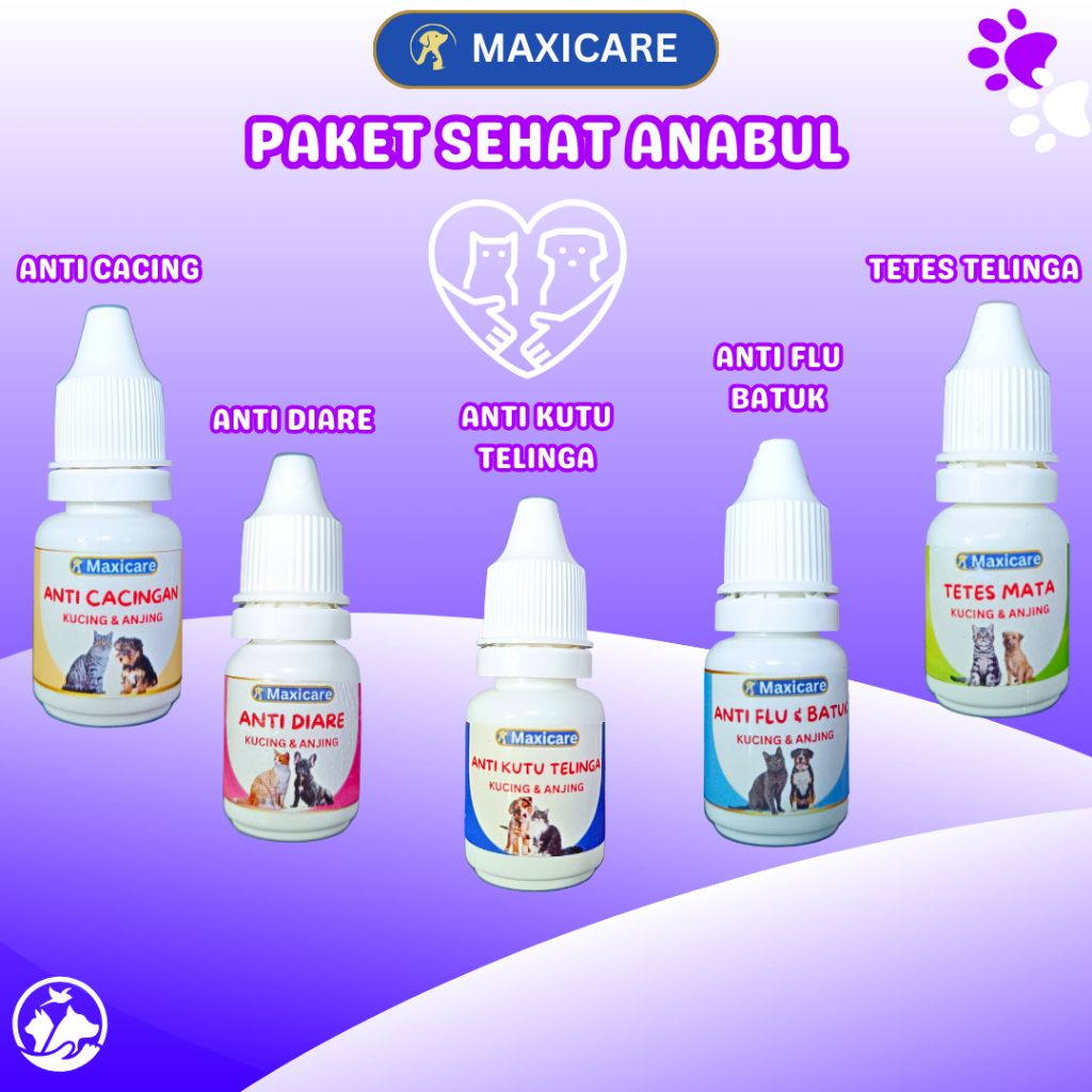 Jual Paket Sehat Anabul Obat Kucing Anjing Obat Cacing, Diare, Tetes ...