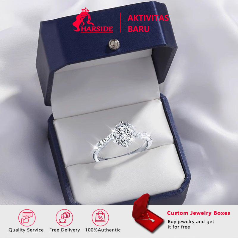Jual 【Free Gift Box】Cincin Couple cincin titanium dengan berlian besar ...